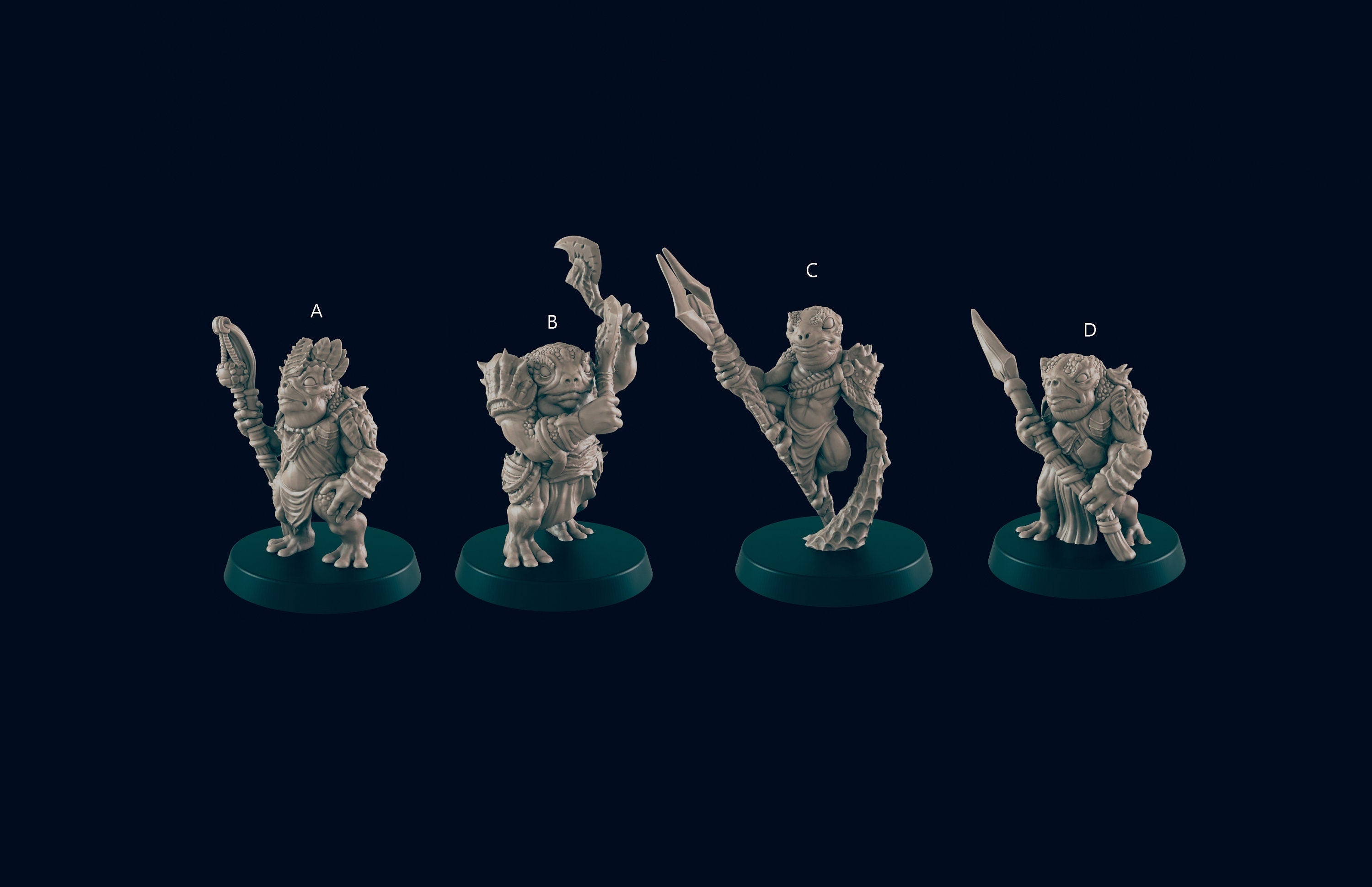 Bullywug - EC3D, DnD | Frog | Monster| Swamp | Shaman | Fighter | 32mm ...