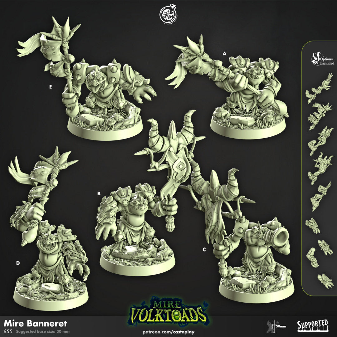 Mire Banneret- Cast n Play Mire Volktoads | DnD Miniature | Beastmen ...
